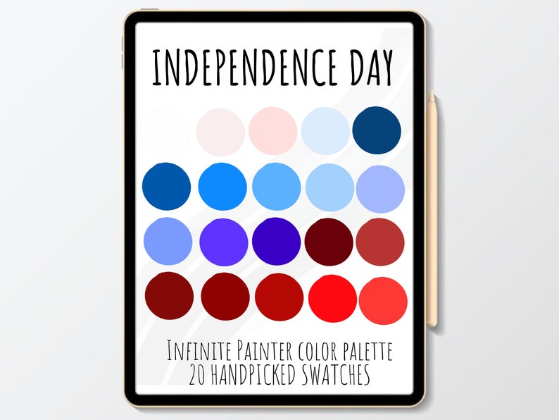 Independence Day Color Palette: 20 Hues for Infinite Painter (digital ...