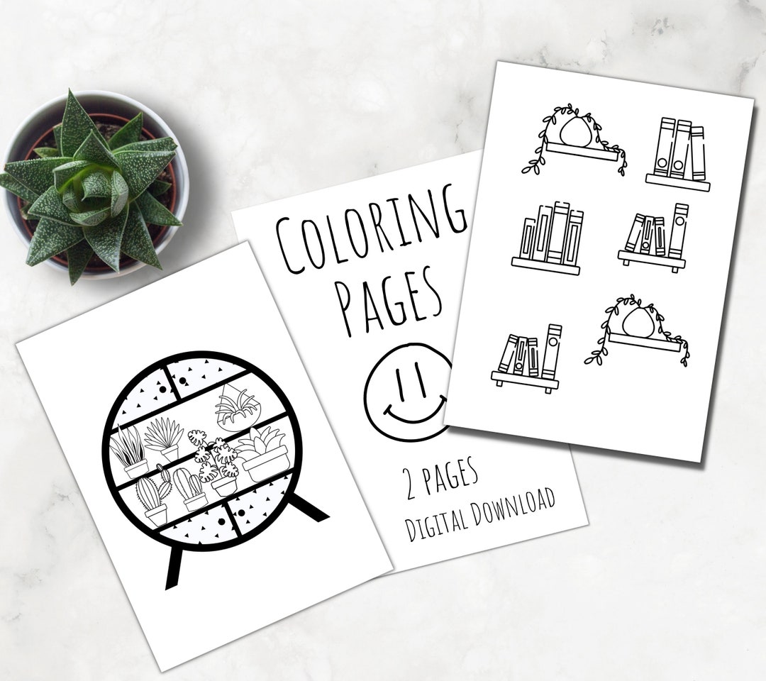 Plants Coloring Pages - Digital Download - Printable Coloring Pages ...