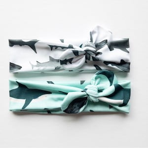 Shark Top Knot Headband / Adjustable Headband / Head Wrap / Infant ...