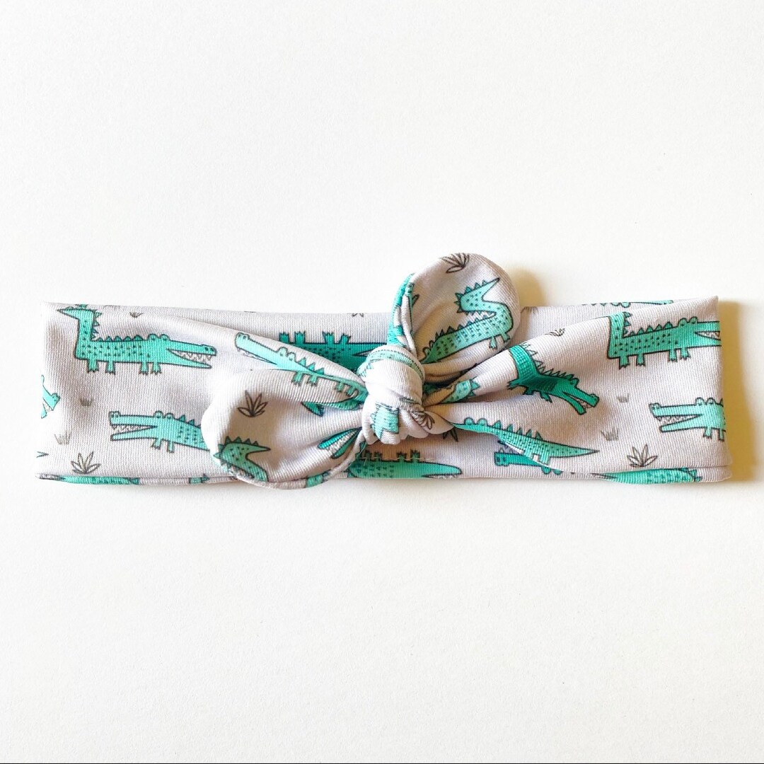 Alligator · Top Knot Headband / Adjustable Headband / Head Wrap / Baby ...