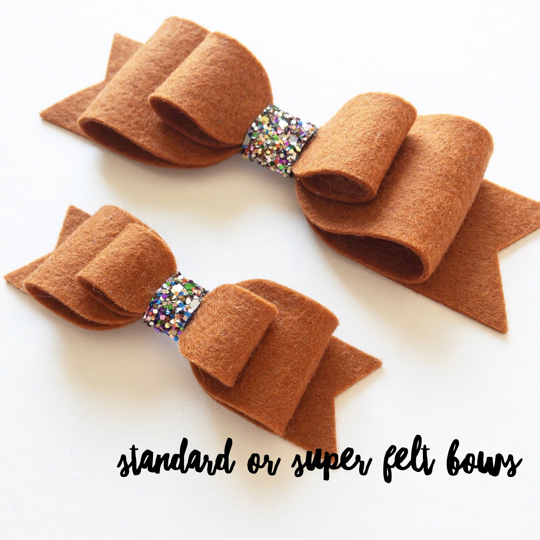 Cinnamon · Standard OR Super Felt Hair Bow / Fall Hair Bow / Baby ...