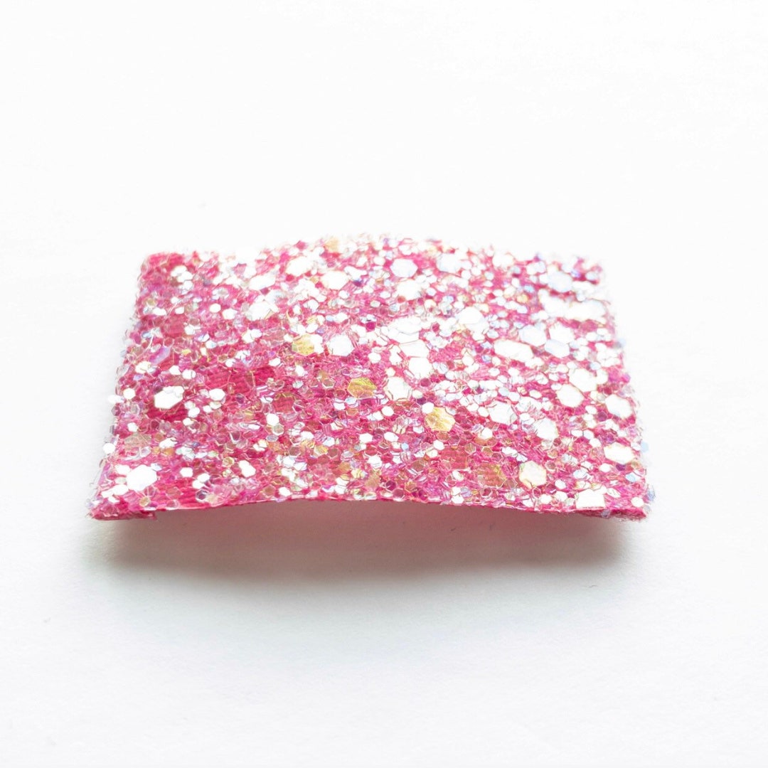 Sugar Pink • Snap Clip / 2" Glitter Fabric Hair Clip / Trendy Hair Clip ...