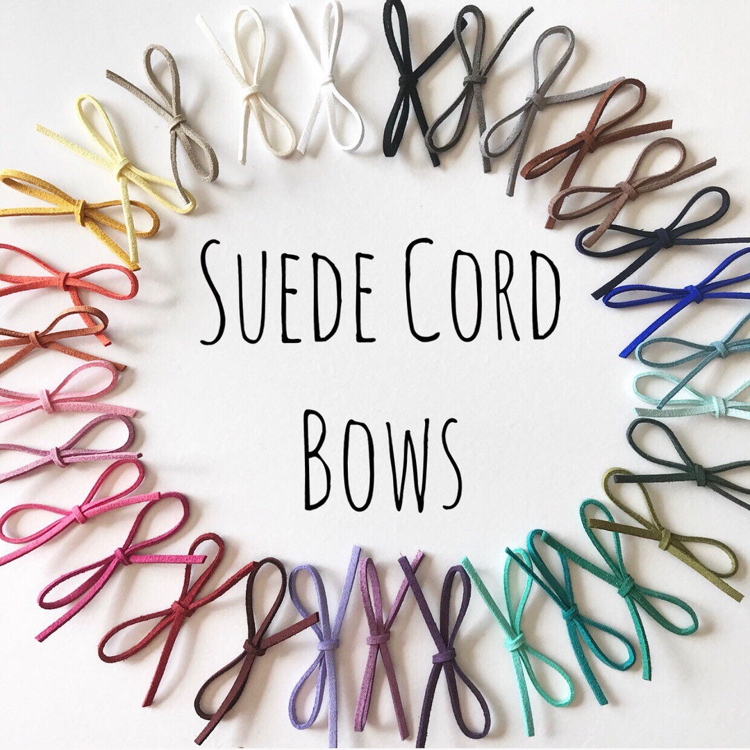 Suede Hair Bows Danity Hair Bows / Baby Headband / One Size Nylon Band ...