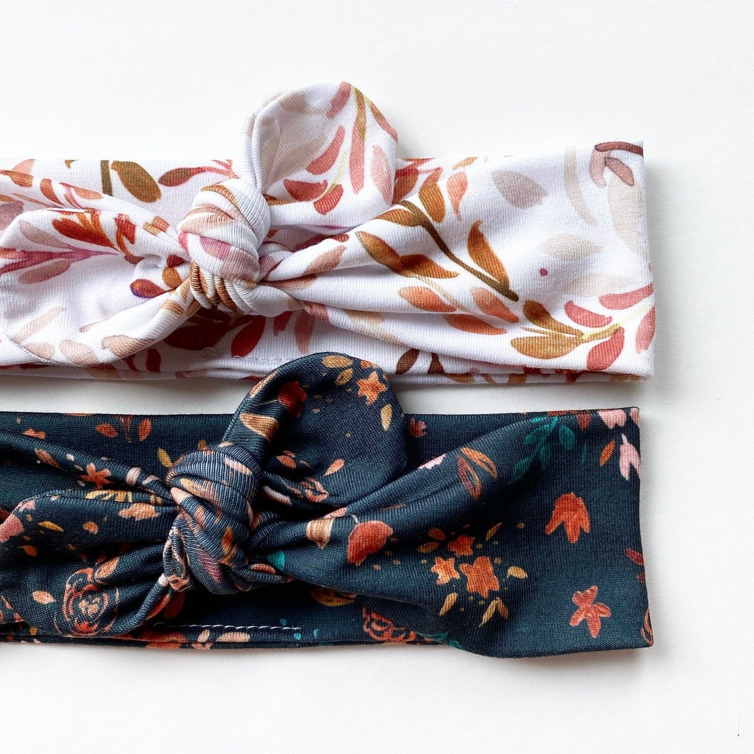 Autumn Leaves · Top Knot Headband / Adjustable Headband / Head Wrap ...