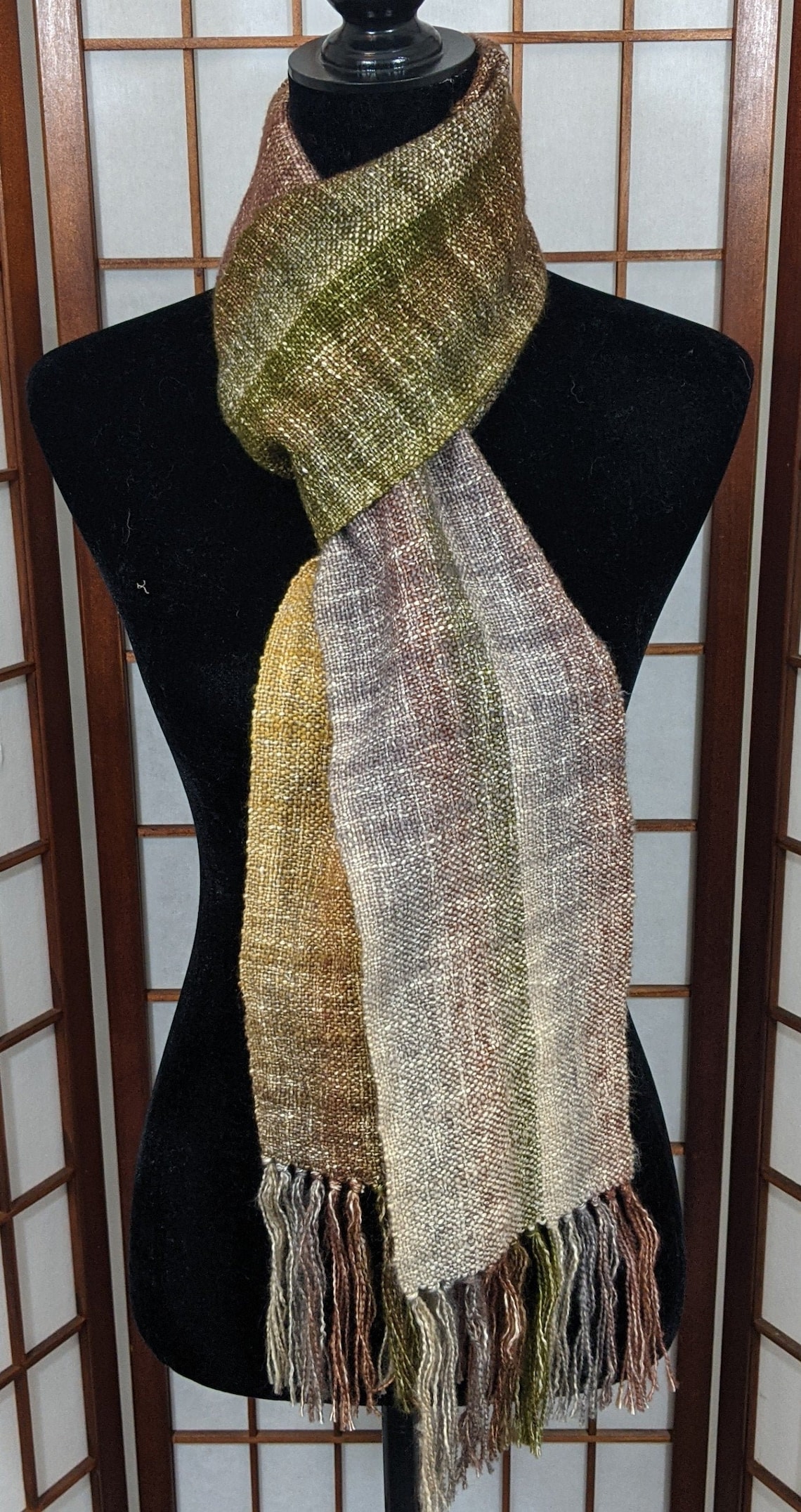 Earth Tones Scarf, Multicolor Scarf, Handwoven Scarf - Etsy
