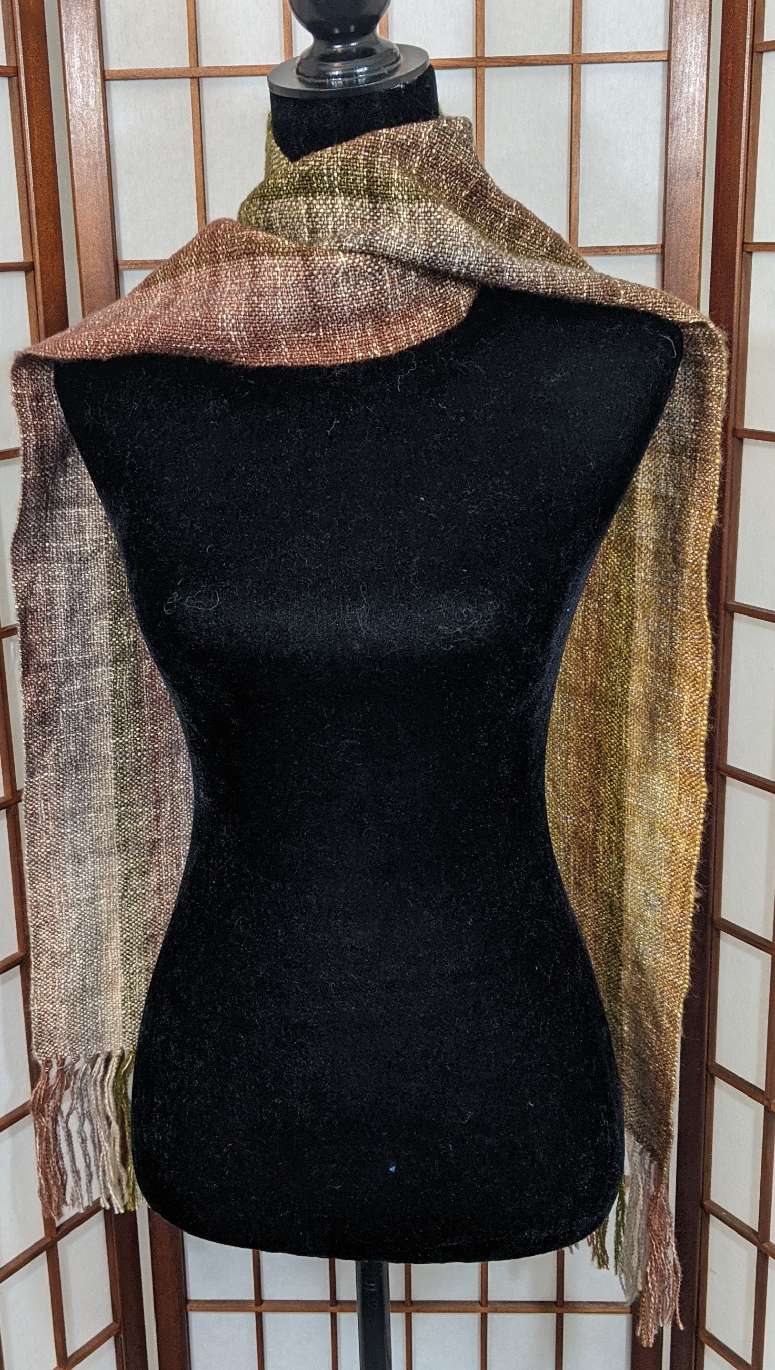 Earth Tones Scarf, Multicolor Scarf, Handwoven Scarf - Etsy