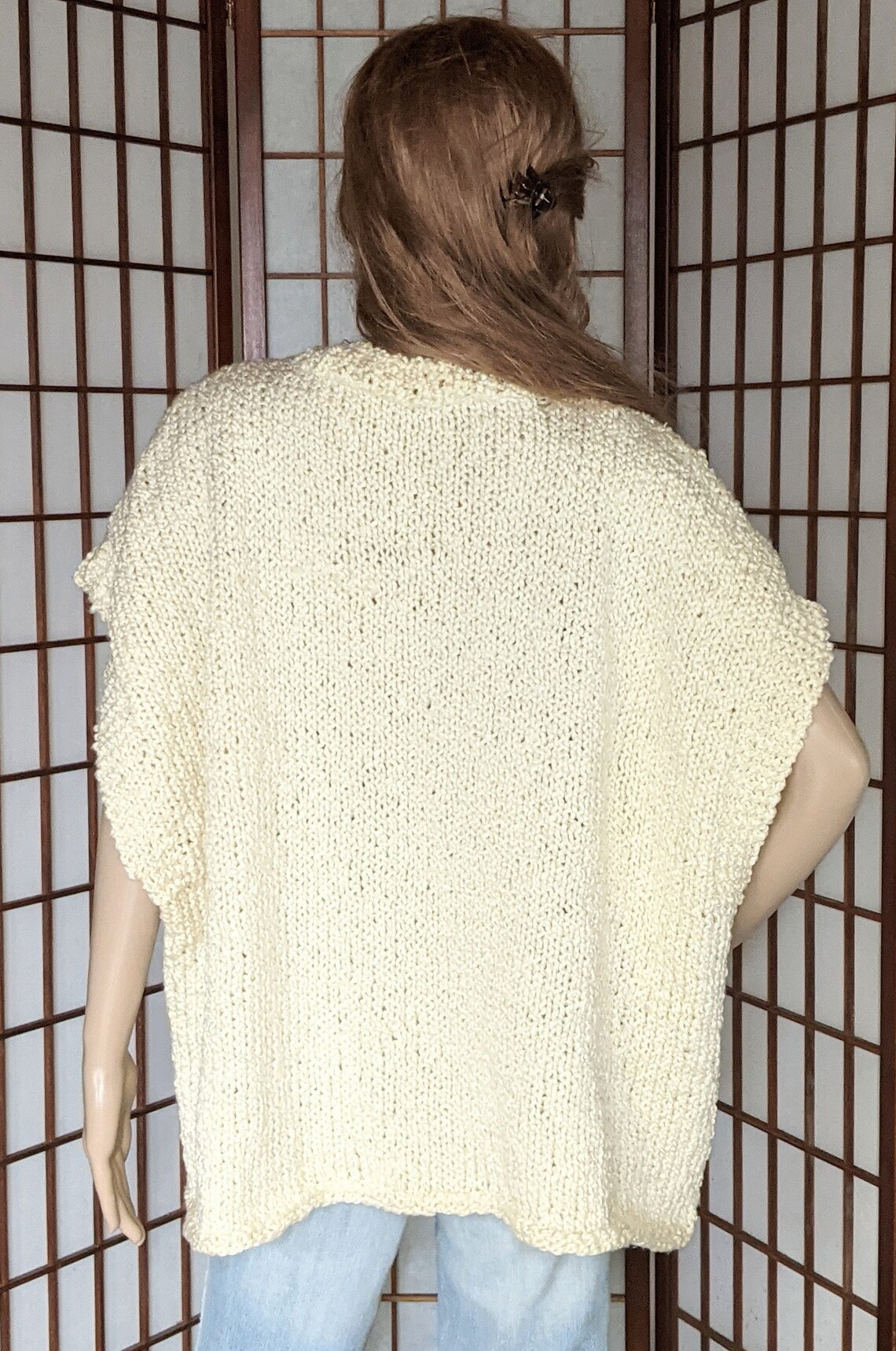 Poncho Vest DIGITAL PATTERN, Knit Vest Pattern, Knit Poncho Pattern - Etsy