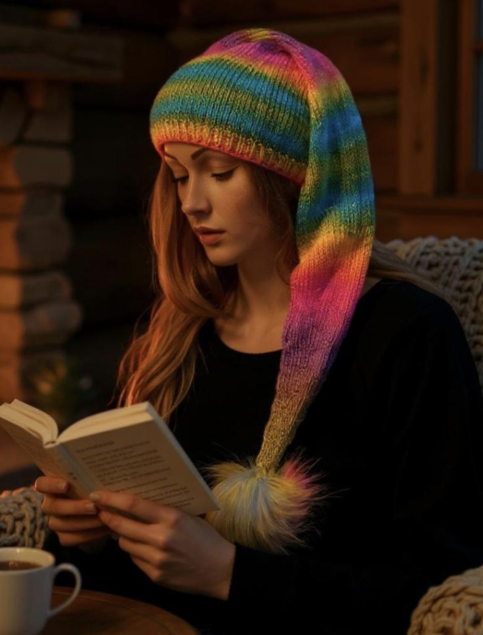 Knit Hat DIGITAL PATTERN, Slouchy Elf Hat Pattern - Etsy