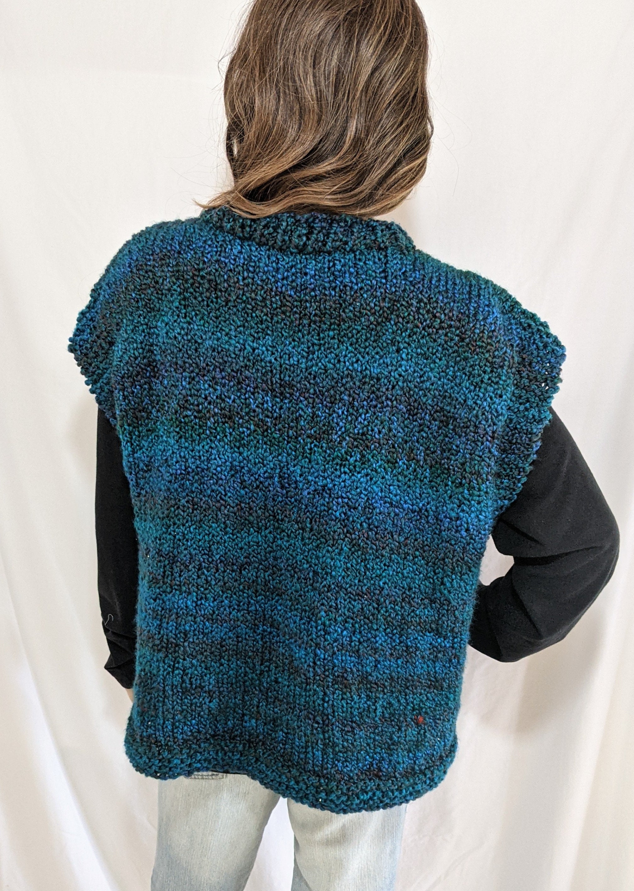 Poncho Vest DIGITAL PATTERN, Knit Vest Pattern, Knit Poncho Pattern - Etsy