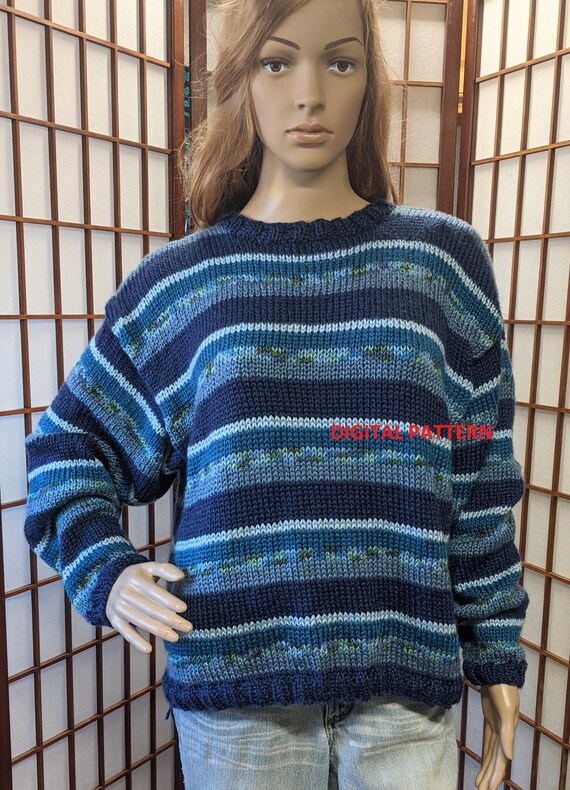 Slouchy Weekend Sweater DIGITAL PATTERN Knit Sweater Pattern - Etsy