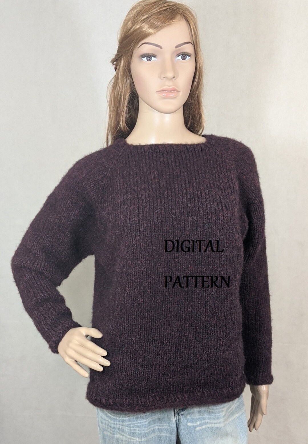 Morgan Raglan Sweater PATTERN Seamless Sweater Pattern - Etsy