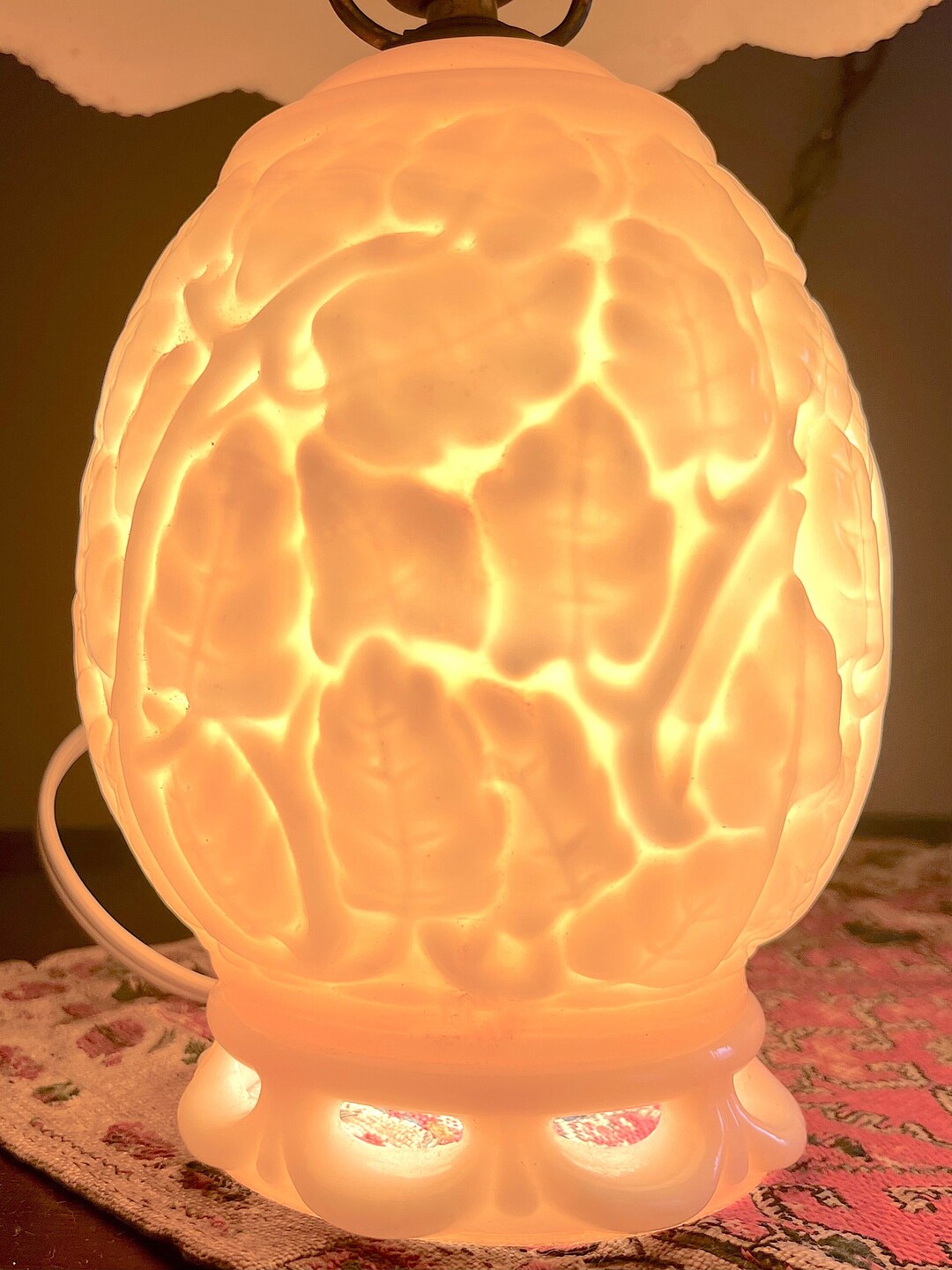 1930s DECO Glass Lamp, 1940s ART DECO Accent Lamp, Alacite Glas Desk ...