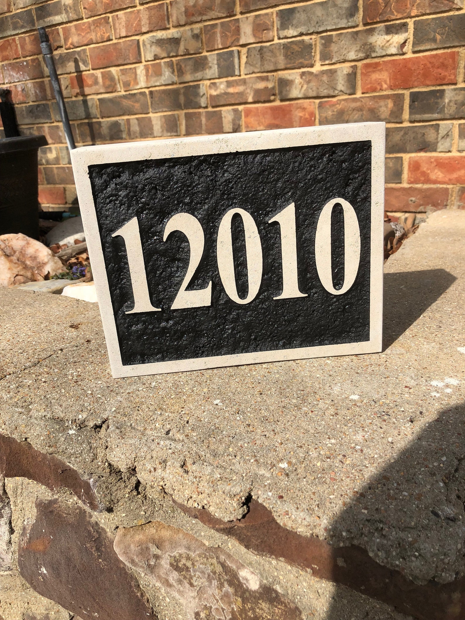 Address Stone House Number Inverted - Etsy