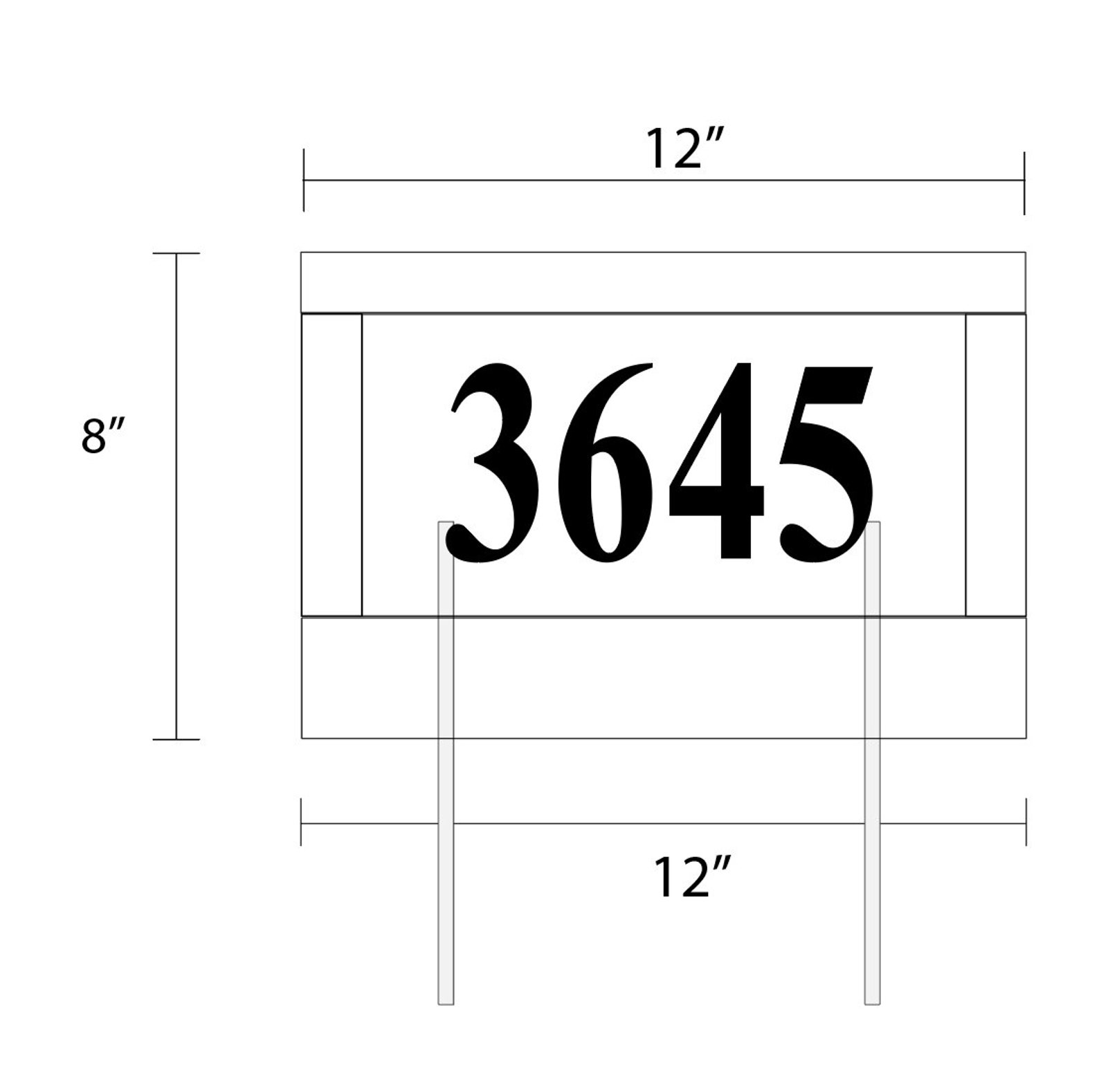 River Oaks/freestanding/stone Address Block/two Sided/house Number - Etsy