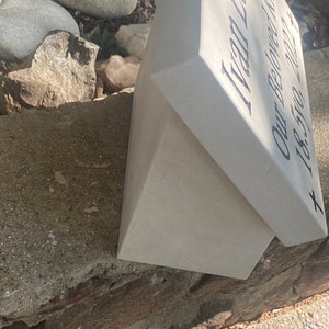 Freestanding Stone Pedestal Address Plaque, Memorial Marker - Etsy