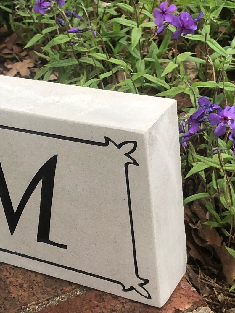 Address Stone With Fluer De Lis Border | Etsy