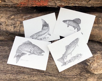 Fly Fishing Note Cards - Etsy