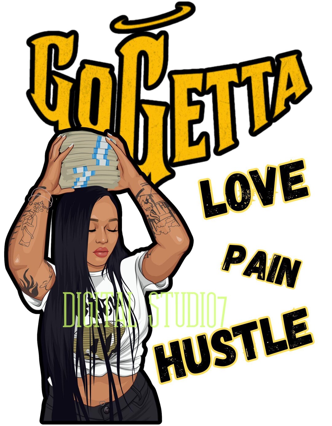 Go Getta Black Woman, Png , Sublimation , Fan , Mug , Cricut , Custom ...