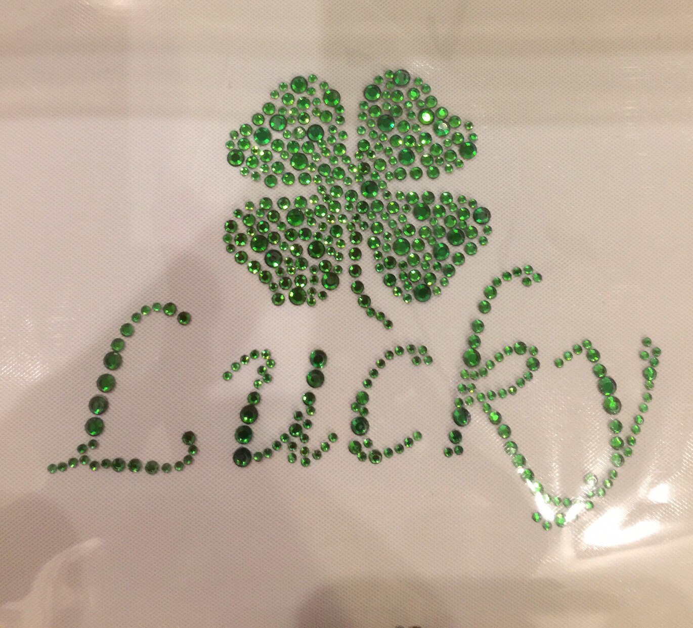 Lucky Shamrock Rhinestone Heat Transfer 4” X 5” - Etsy