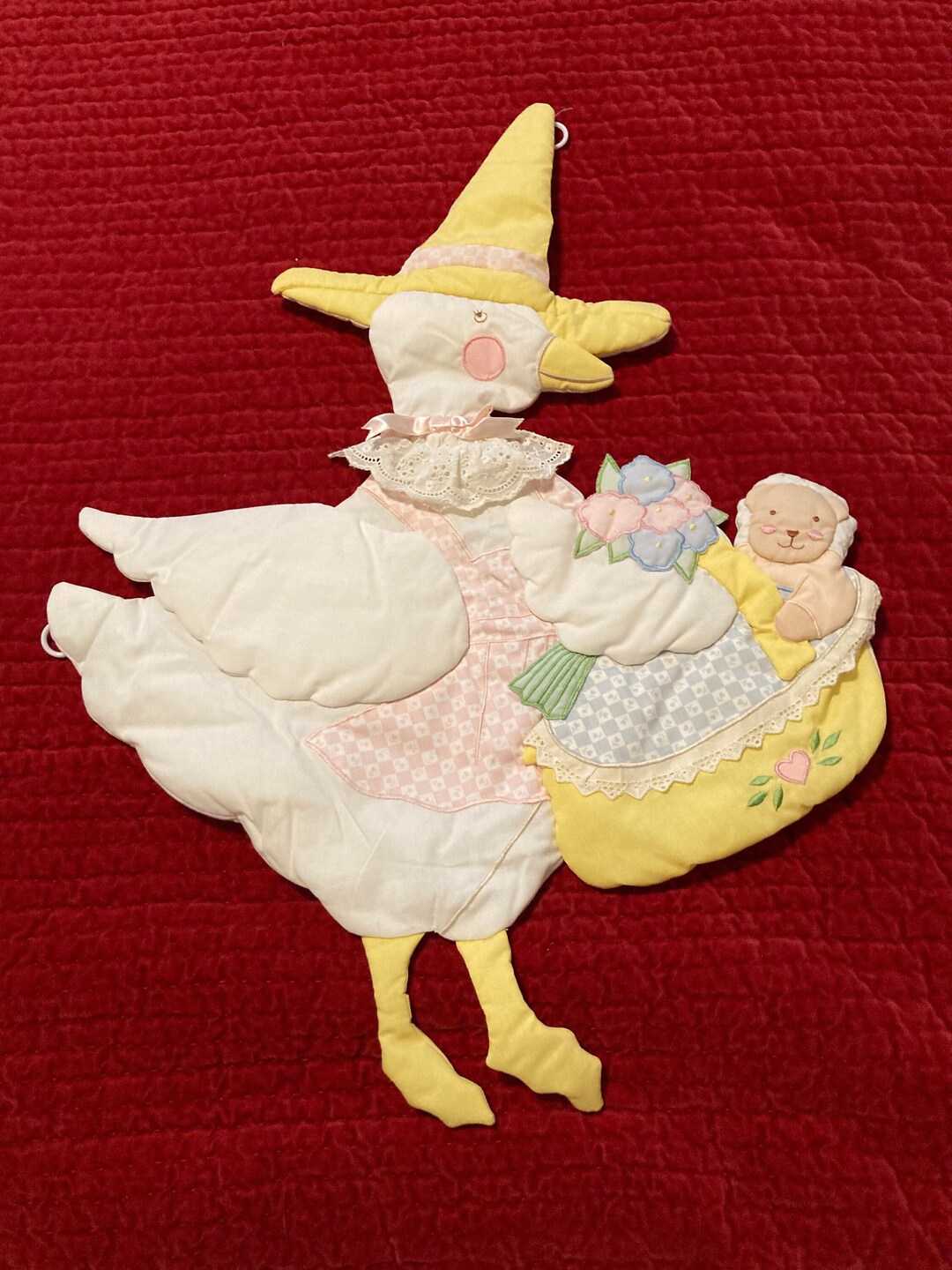 Vintage Mother Goose Fabric Wall Hanging - Etsy
