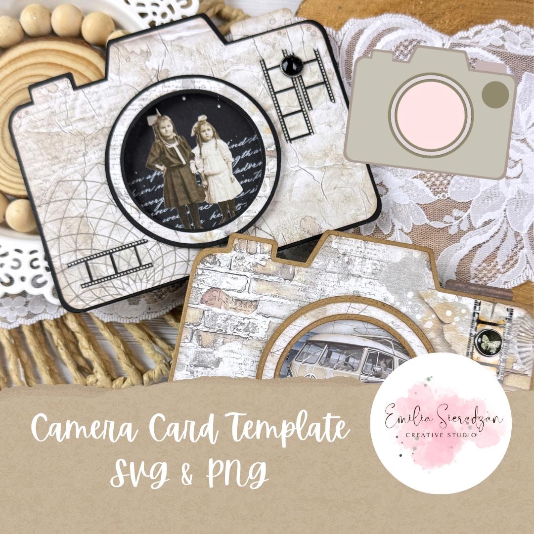 Camera Card Cutting Template: SVG & PNG Files Digital Download ...