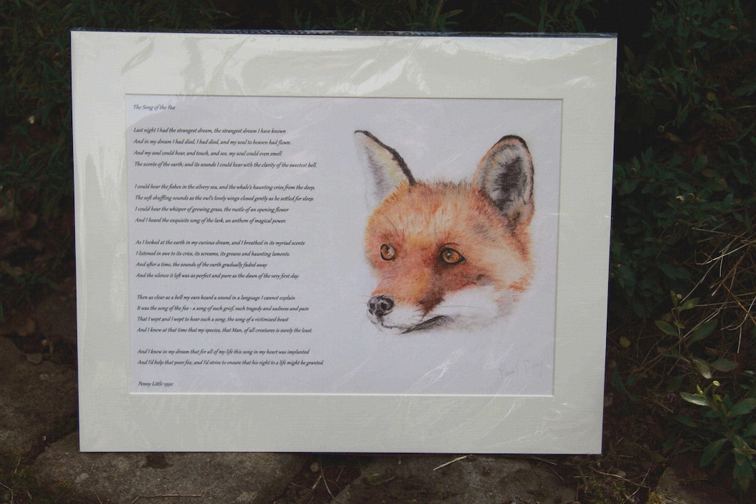 Song of the Fox. Poem and Pastel Giclee Print - Etsy