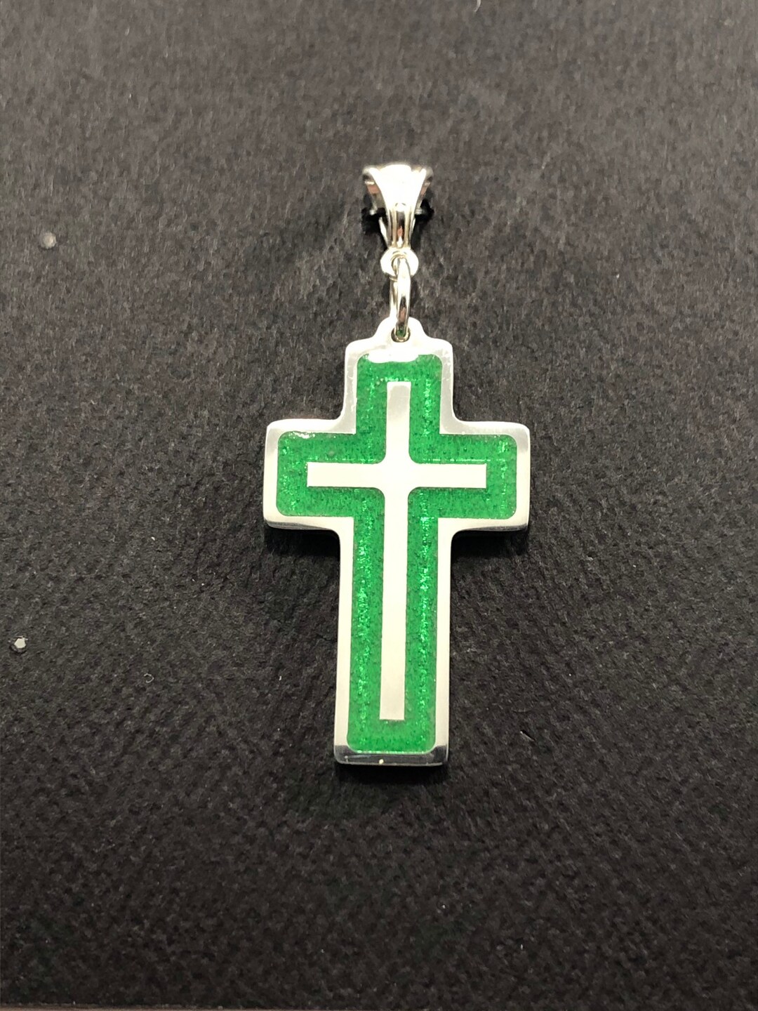 Champleve Cross Pendant - Etsy