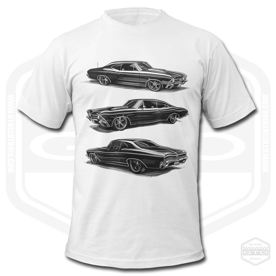 GTO Clothing Men's 1968 Chevrolet Chevelle Black 1 American Muscle T ...