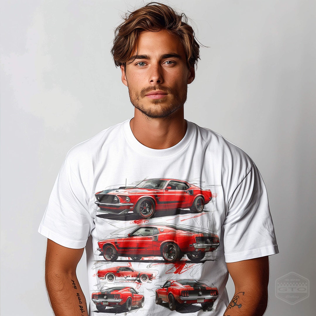 GTO Clothing Men's 1969 Ford Mustang 5 American Muscle T-shirt - Etsy
