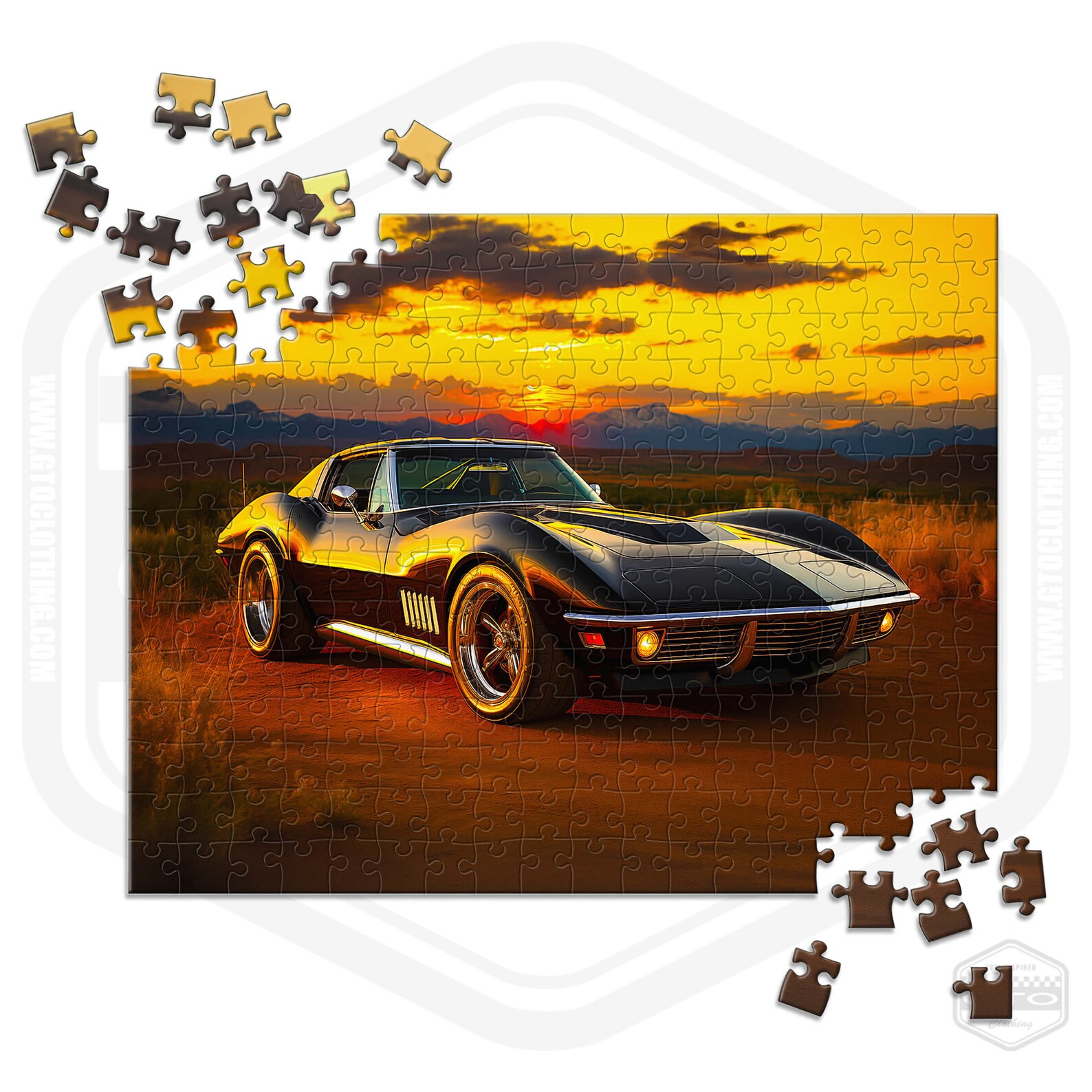 1968 Chevrolet Corvette 2 Muscle Car Jigsaw Puzzle - Etsy