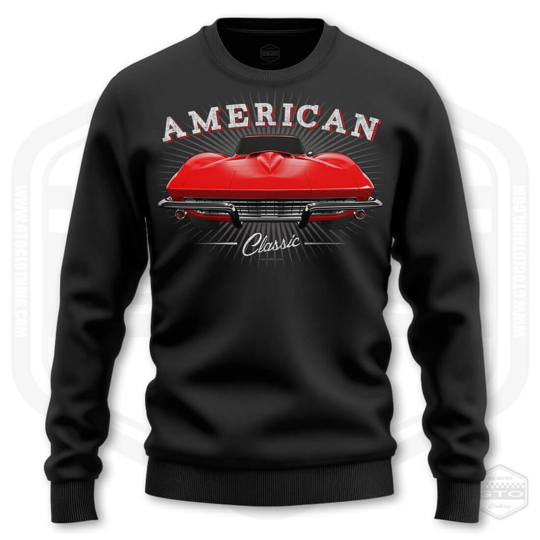 1967 Chevrolet Corvette Stingray Men's Sweatshirt Black | Made in USA ...