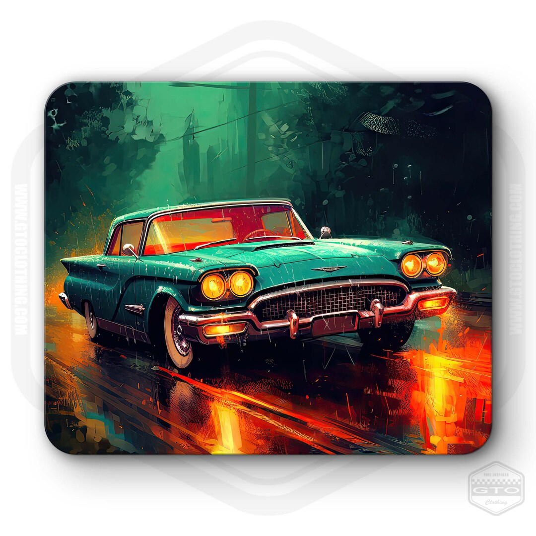 Ford Thunderbird American Classic Car Mouse Pad | Fan Art - Etsy