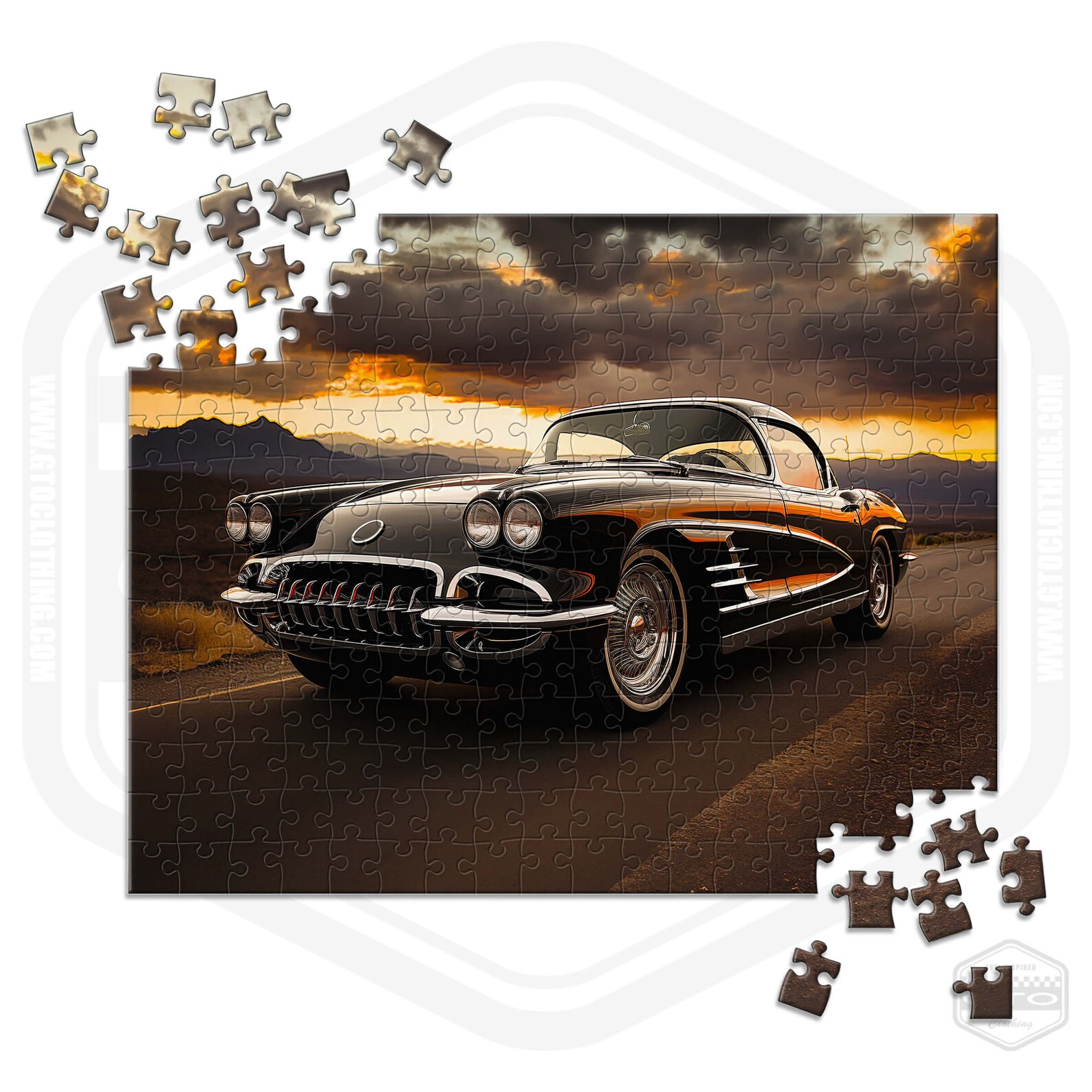 1960 Chevrolet Corvette 1 Jigsaw Puzzle - Etsy