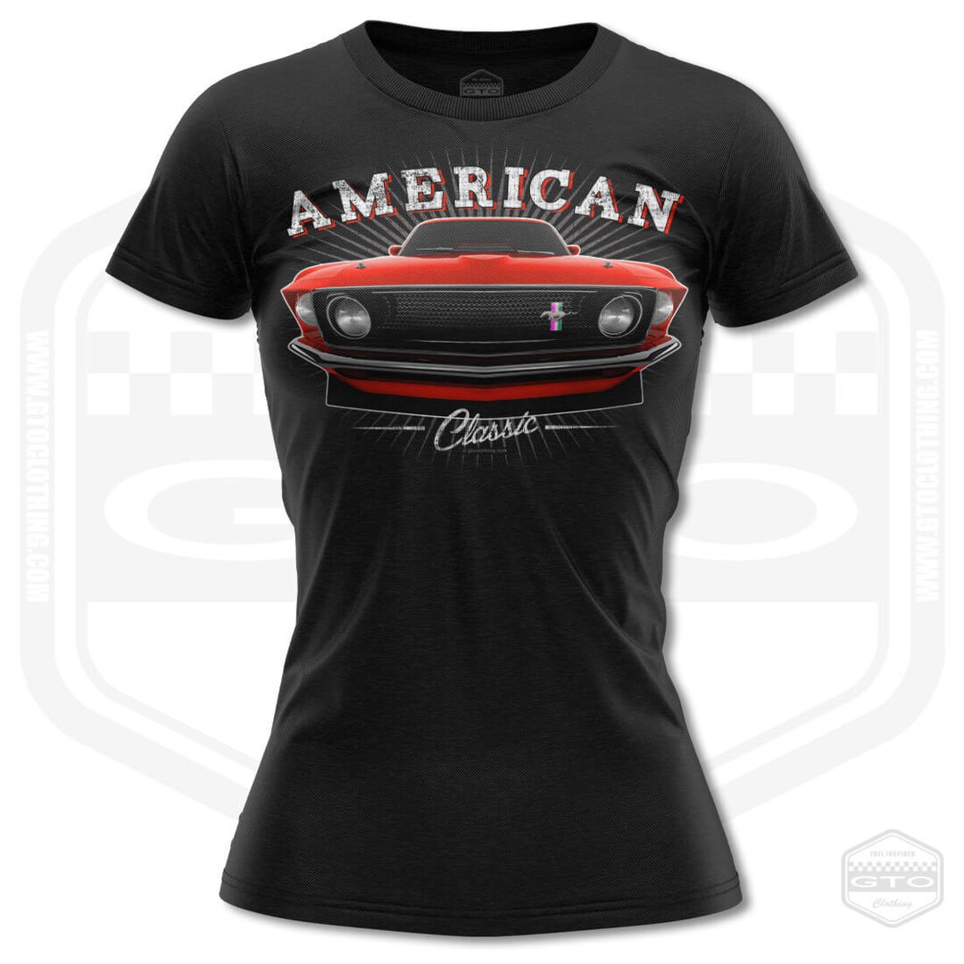 Women's 1969 Ford Mustang American Muscle Car T-shirt - Etsy