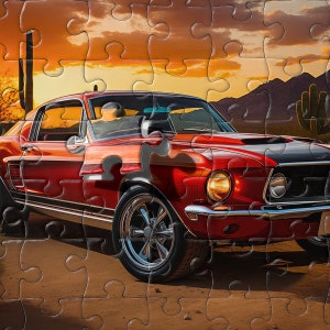 1967 Ford Mustang 1 Muscle Car Jigsaw Puzzle - Etsy