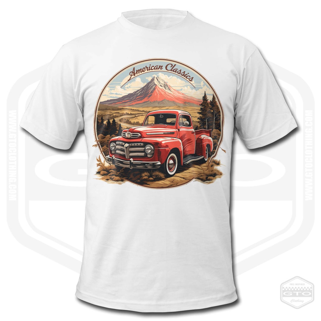 Men's 1950 Ford F1 Truck Retro 1 American Classic Car T-shirt - Etsy