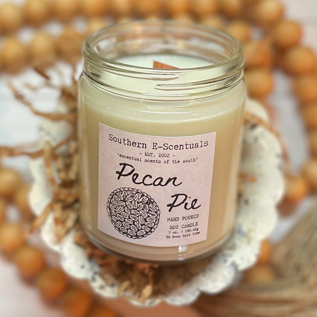 Southern Pecan Pie, Pecan Pie, Farmhouse Candle, Soy Candle, Wood Wick ...