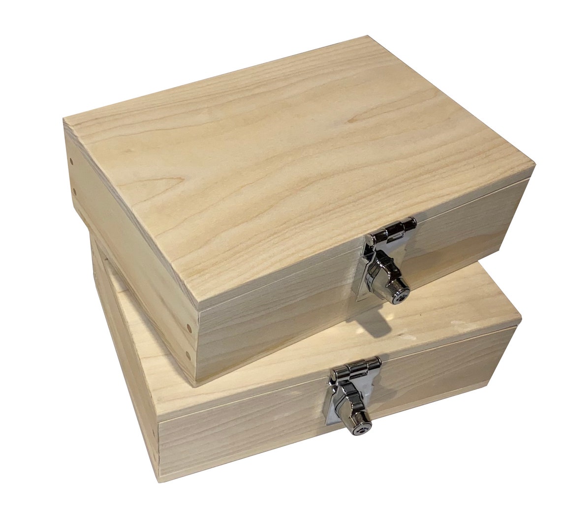 Wood Lock Box - Etsy