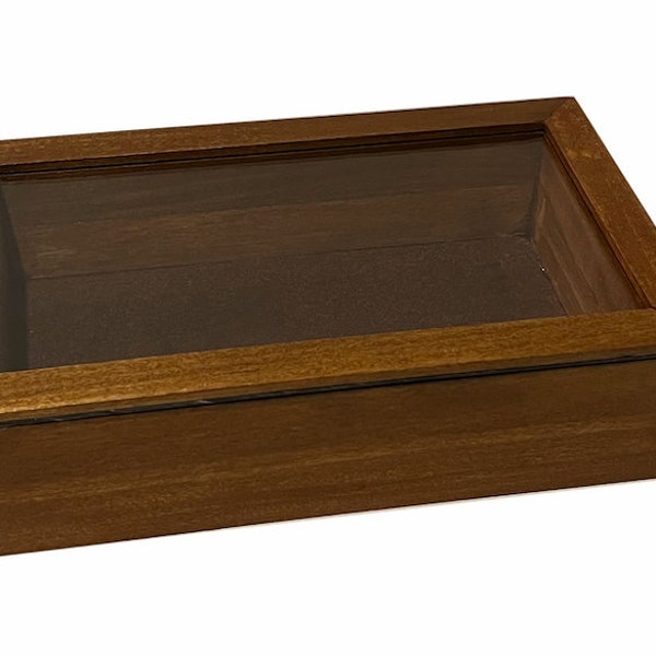 Small Wooden Display Case - Etsy UK