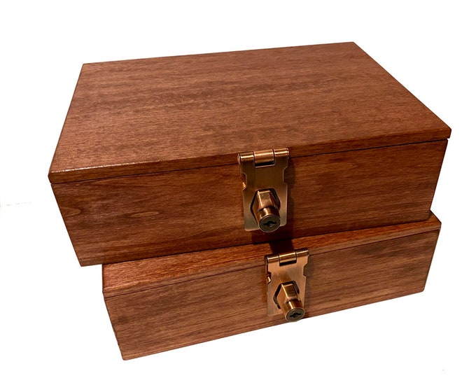 Wood Lock Box - Etsy