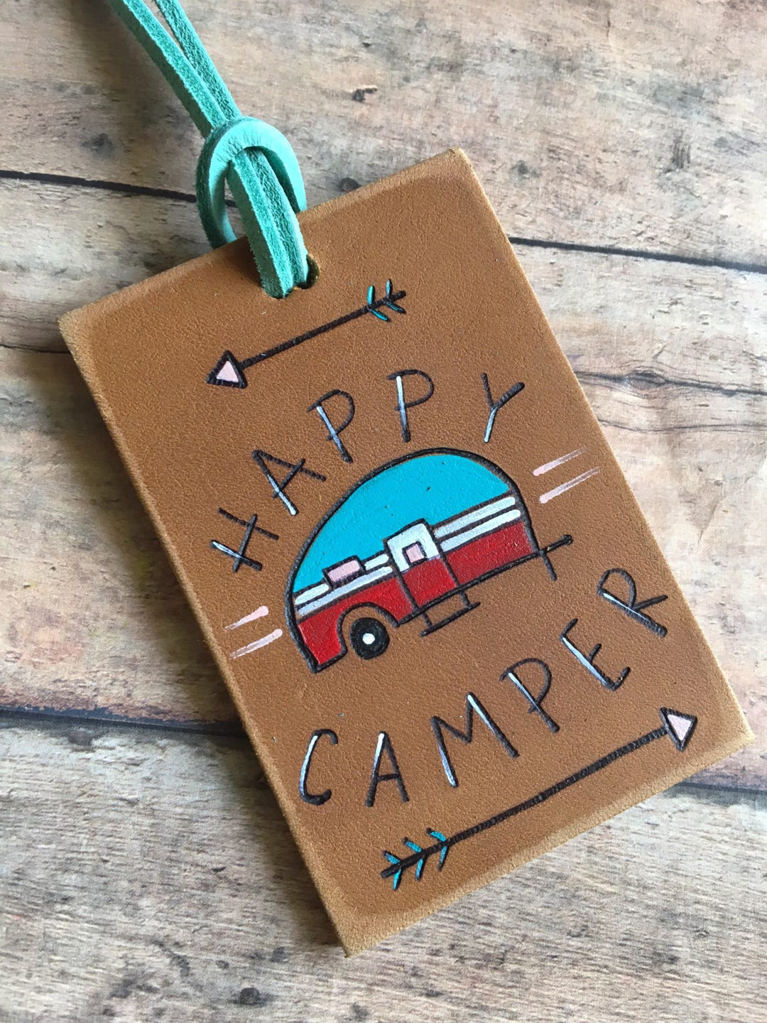 Retro Camper Luggage Tag. Camper Luggage Tag. Luggage Tag Gift - Etsy