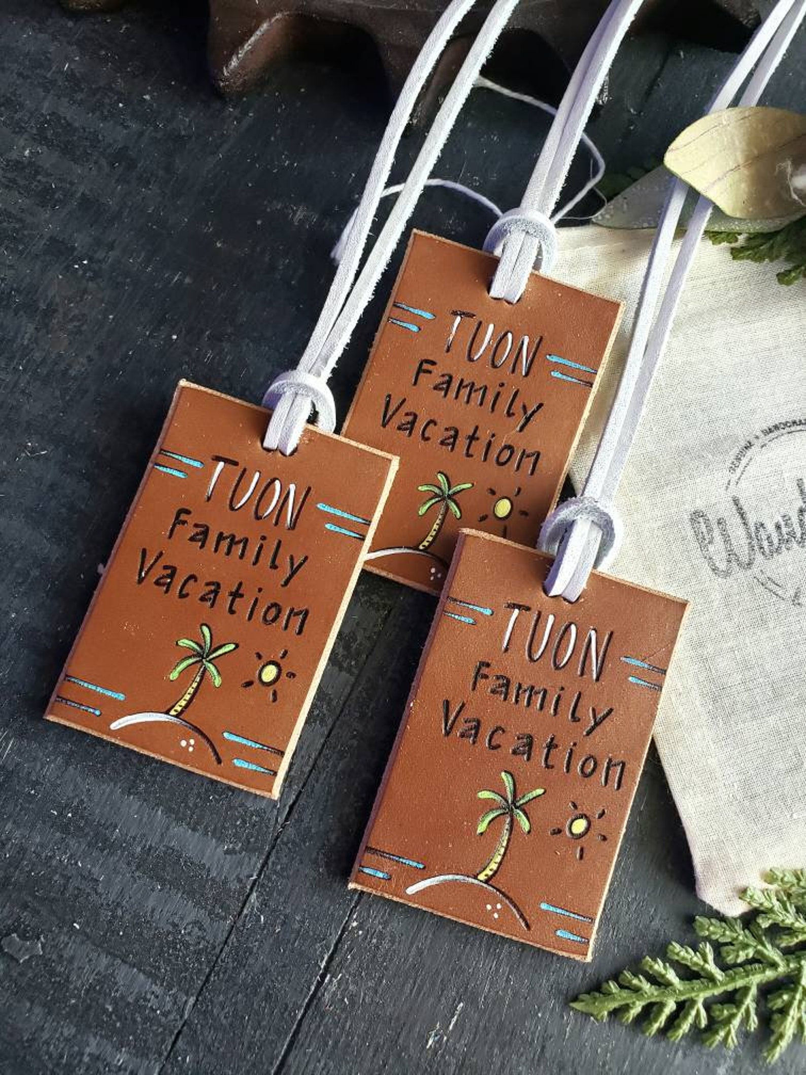 Family Vacation Luggage Tags. Family Vacation Tags. Tropical | Etsy