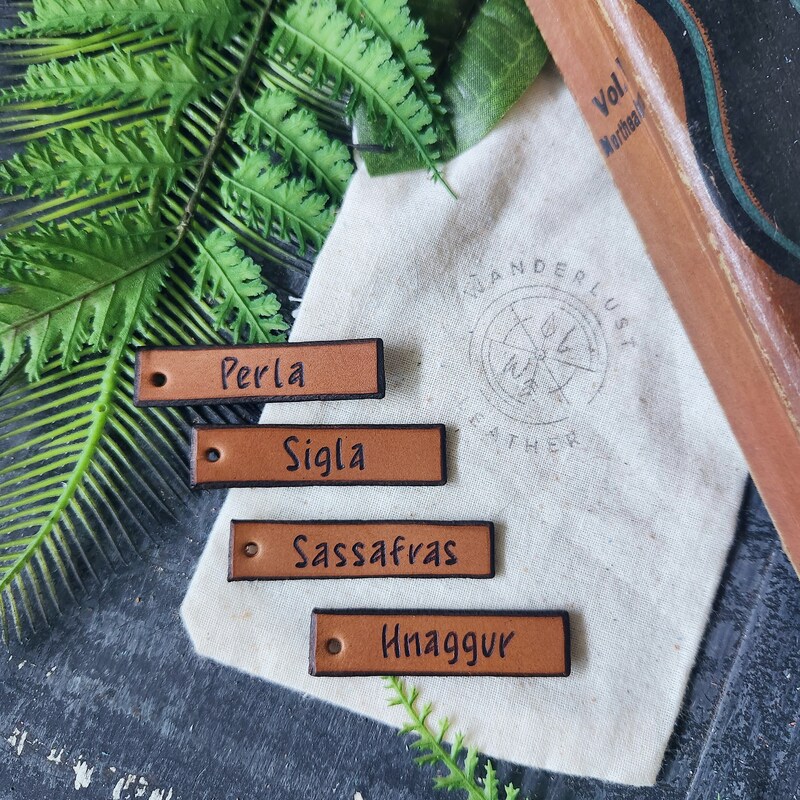 Leather Name Label - Etsy