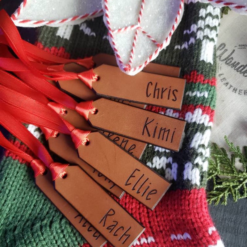 Stocking Name Tag - Etsy