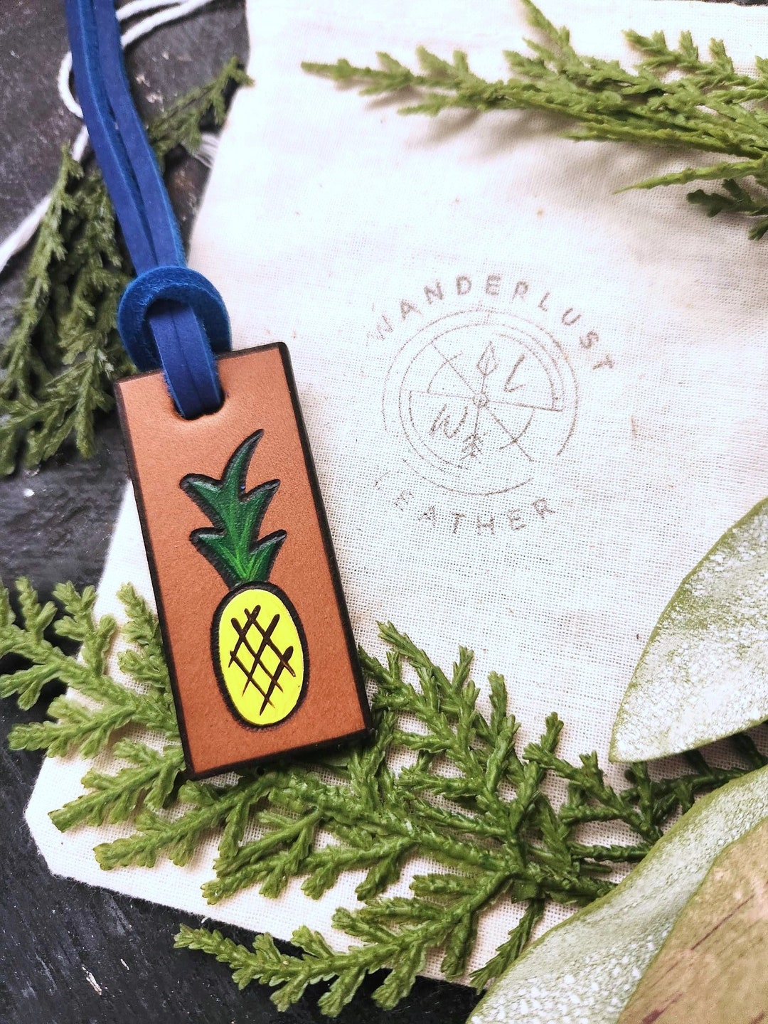 Pineapple Luggage Tag. Custom Luggage Tag. Mini Pineapple Tag. Custom ...