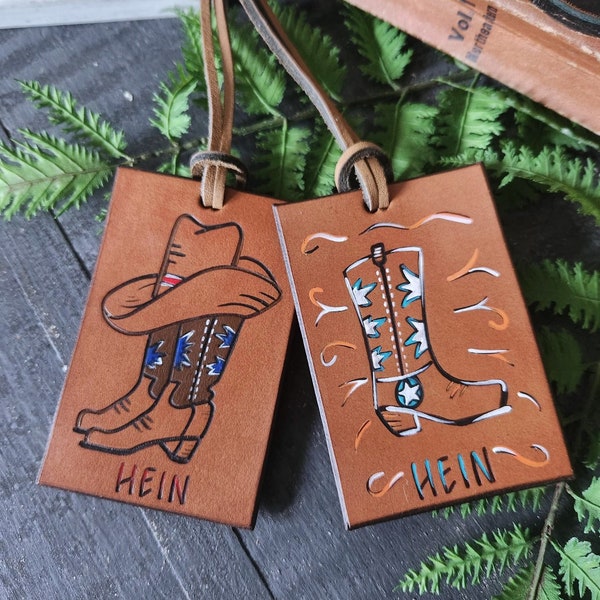 Boot Luggage Tags - Etsy
