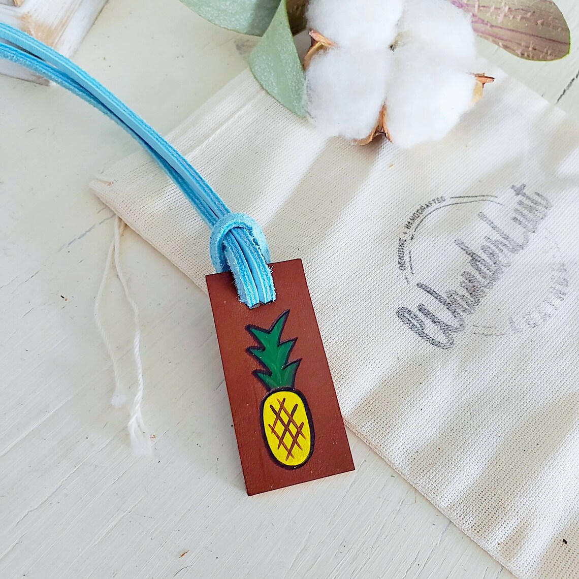 Pineapple Luggage Tag. Custom Luggage Tag. Mini Pineapple Tag. | Etsy