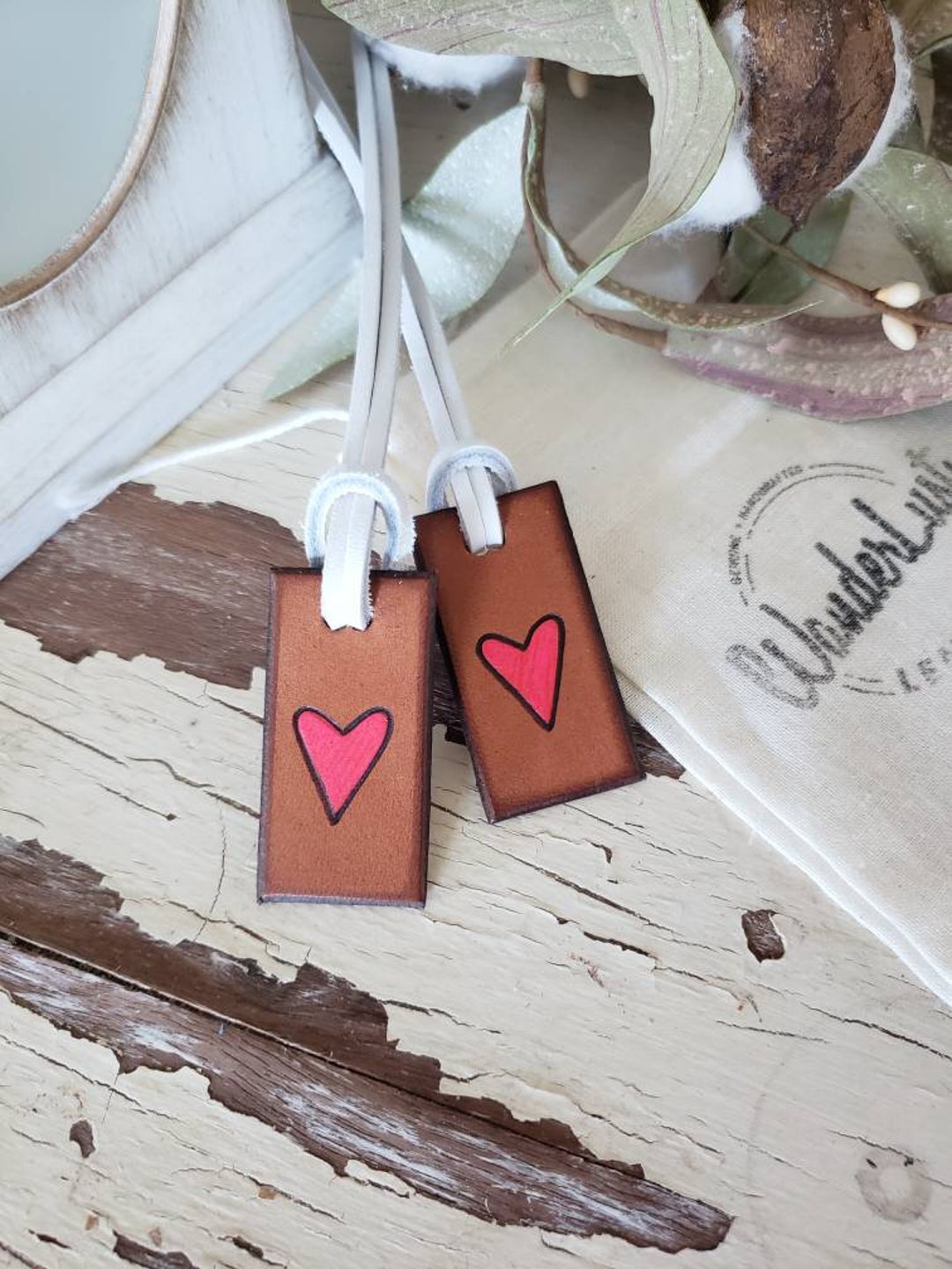 Heart Tag. Heart Favors. Custom Mini Luggage Tags. - Etsy