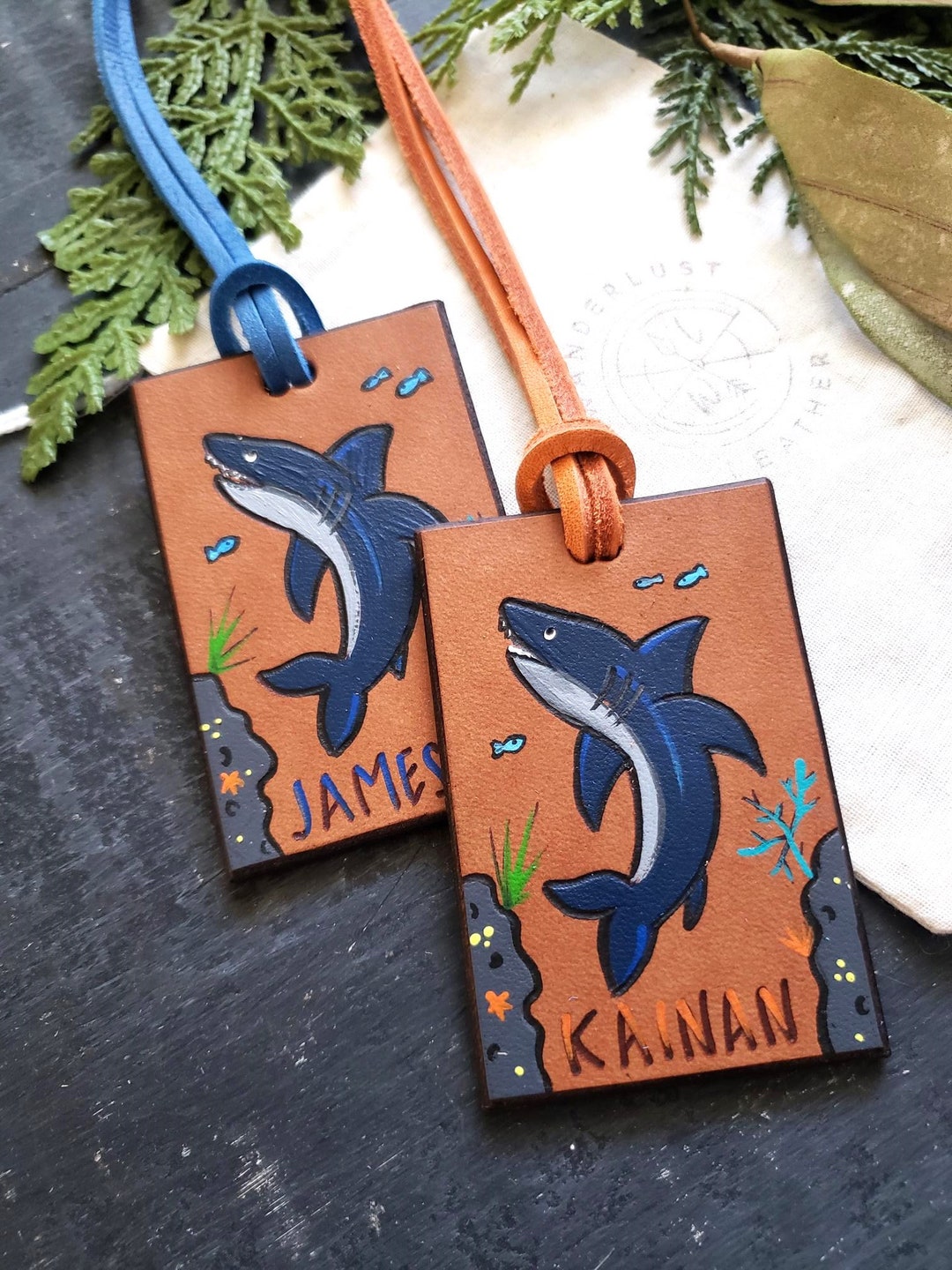 Shark Tag. Shark Luggage Tag. Shark Luggage Tags. - Etsy
