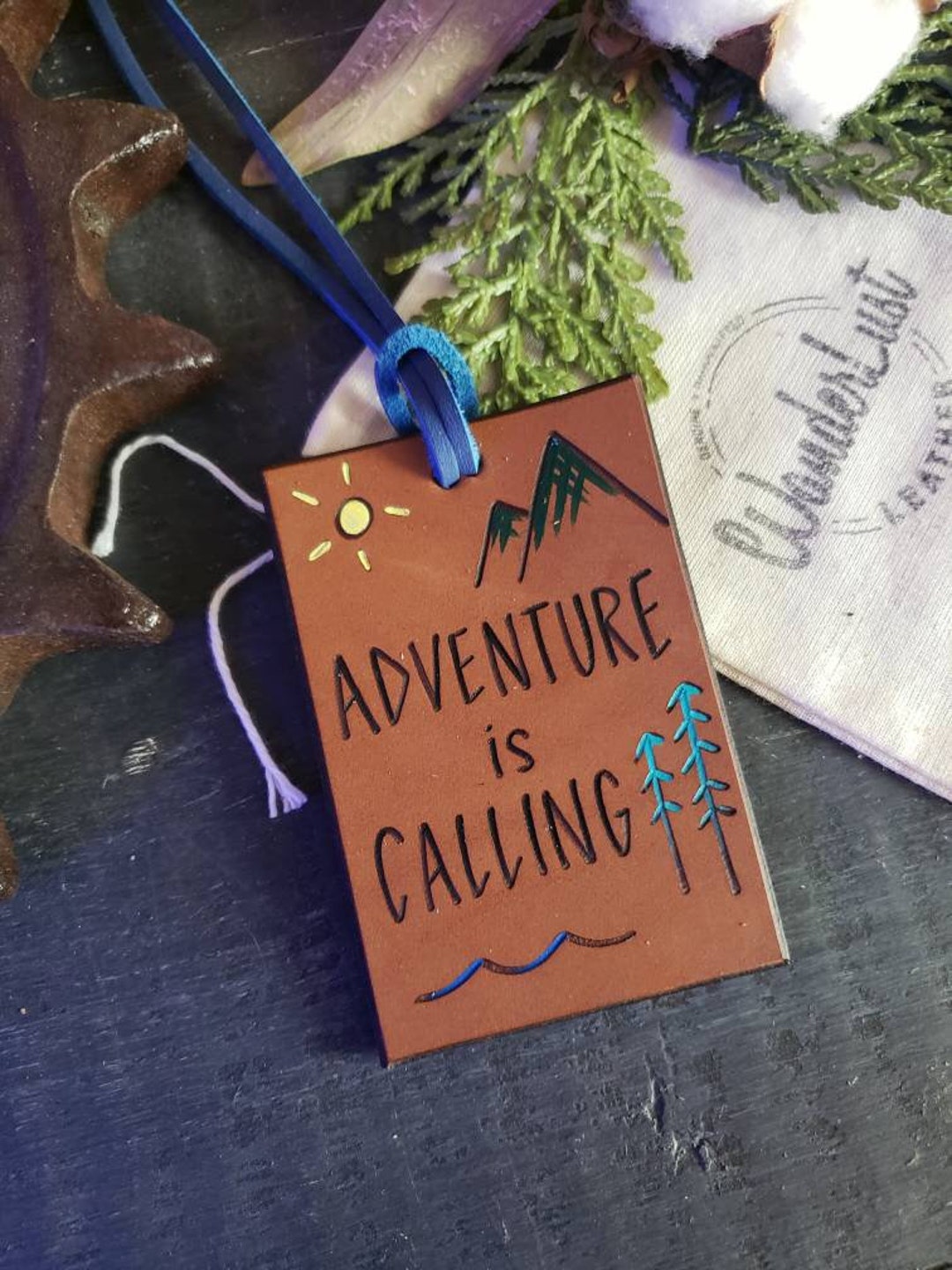 Adventure Luggage Tag. Mountain Luggage Tag. Tree Luggage Tag ...